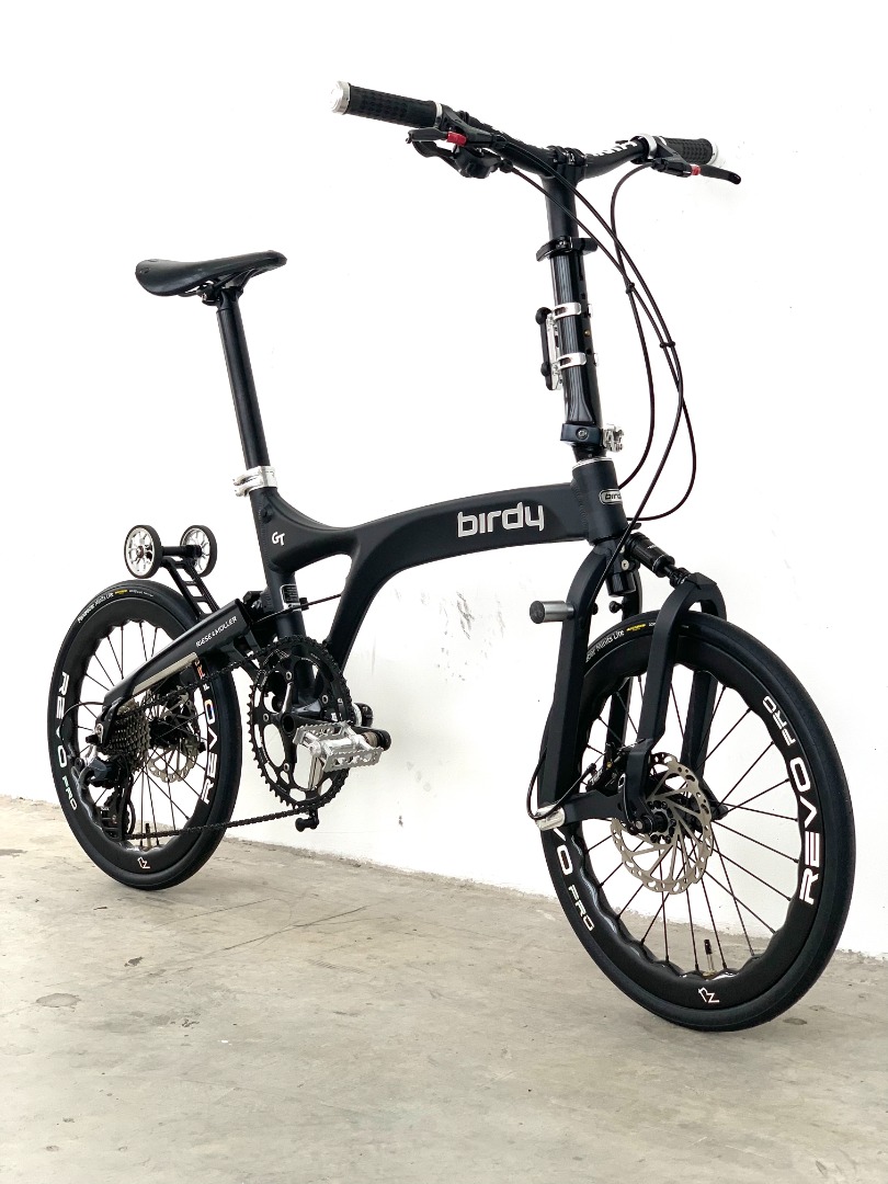 (Fully upgraded) Birdy GT Matte Black with REVOPRO carbon wheels & Ultegra groupset & Ridea ...