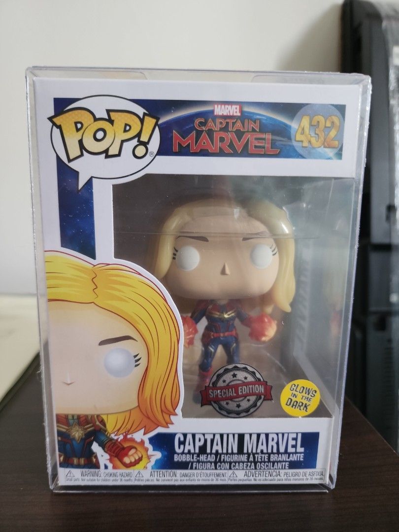 Funko Pop - CAPTAIN MARVEL [GITD], Hobbies & Toys, Toys & Games on ...