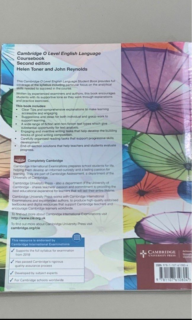 GCE O-Level english textbook Year 10 Year 11 English as first language ...