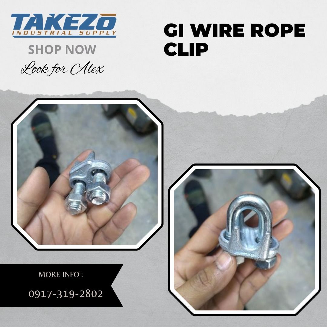 GI Wire Rope Clip (Specs: 10mm), Commercial & Industrial, Construction ...