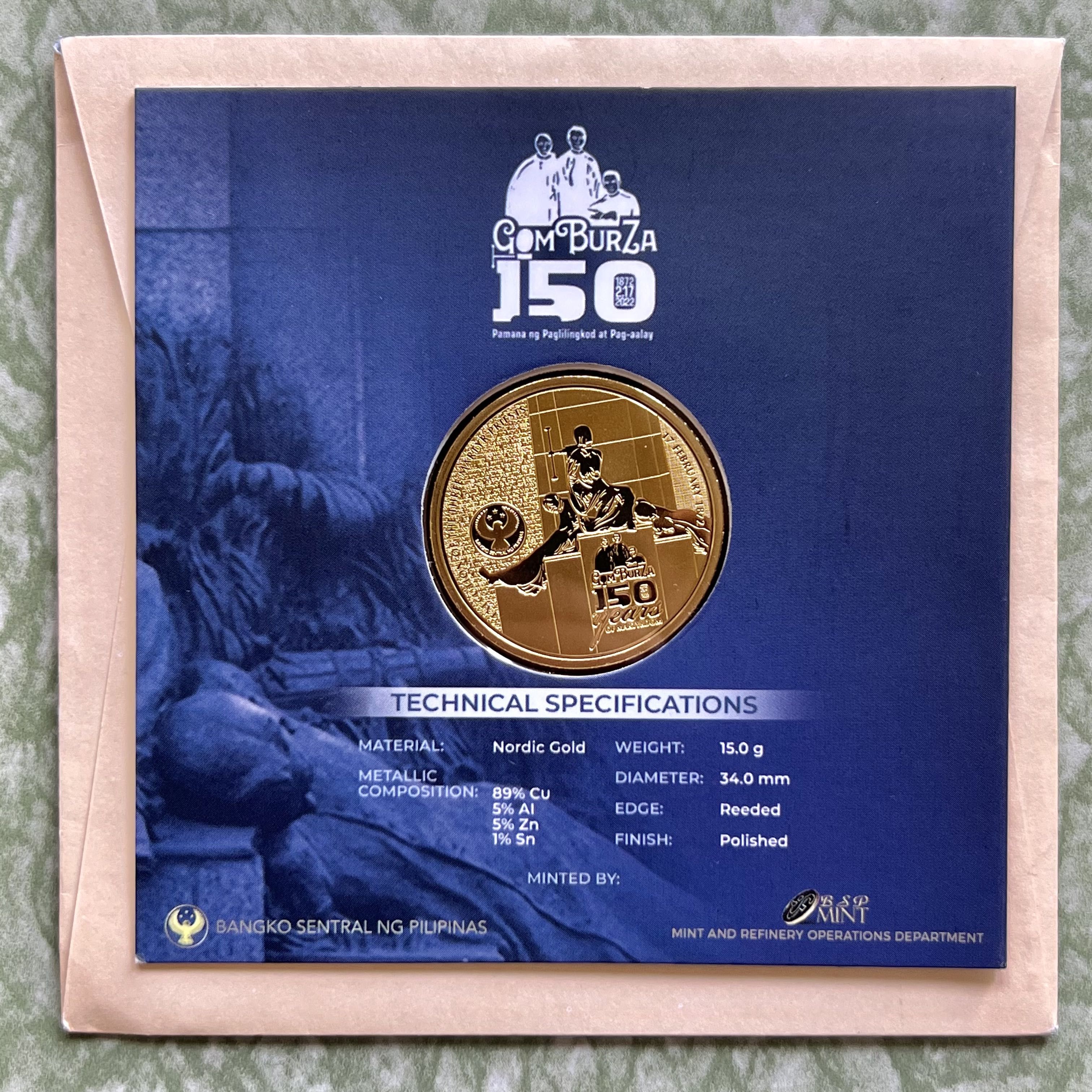 GOMBURZA 150-Piso Commemorative Coin, Hobbies & Toys, Memorabilia ...