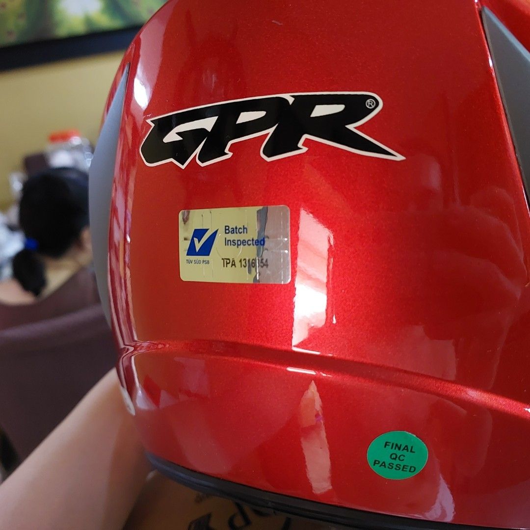 GPR Helmet QC passed Batch inspected, Motorcycles, Motorcycle Apparel ...