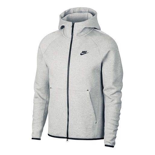 GRAY NIKE TECH FLEECE JACKET (BLACK TAG), Men's Fashion, Coats, Jackets ...