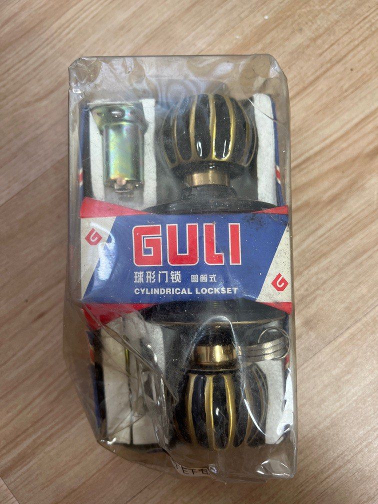 Guli Cylindrical Door Knob Lock Set, Furniture & Home Living, Security ...