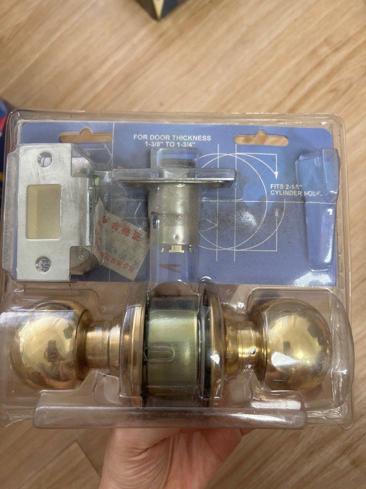 Guli Cylindrical Door Knob Lockset, Furniture & Home Living, Security ...