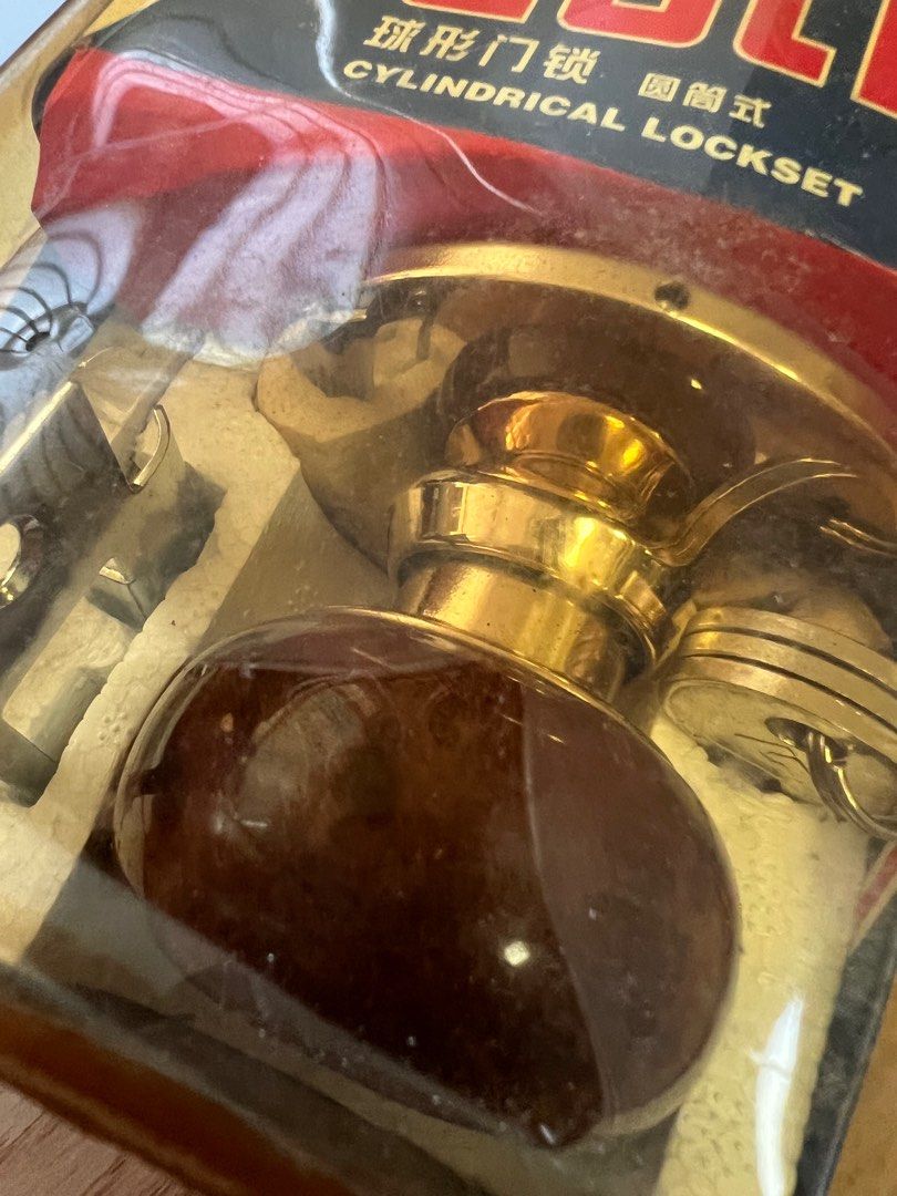 Guli Cylindrical Lockset - Brown Marble, Furniture & Home Living ...