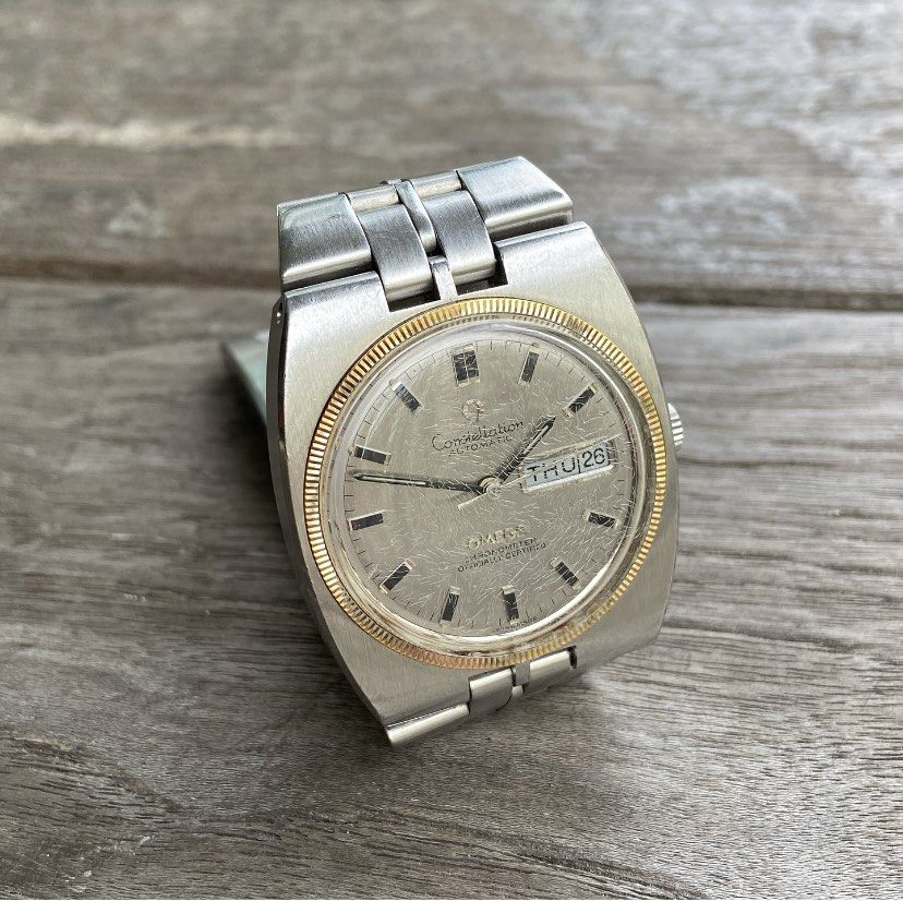 (Heavy Patina) Omega constellation chronometer JUMBO Day Date automatic ...