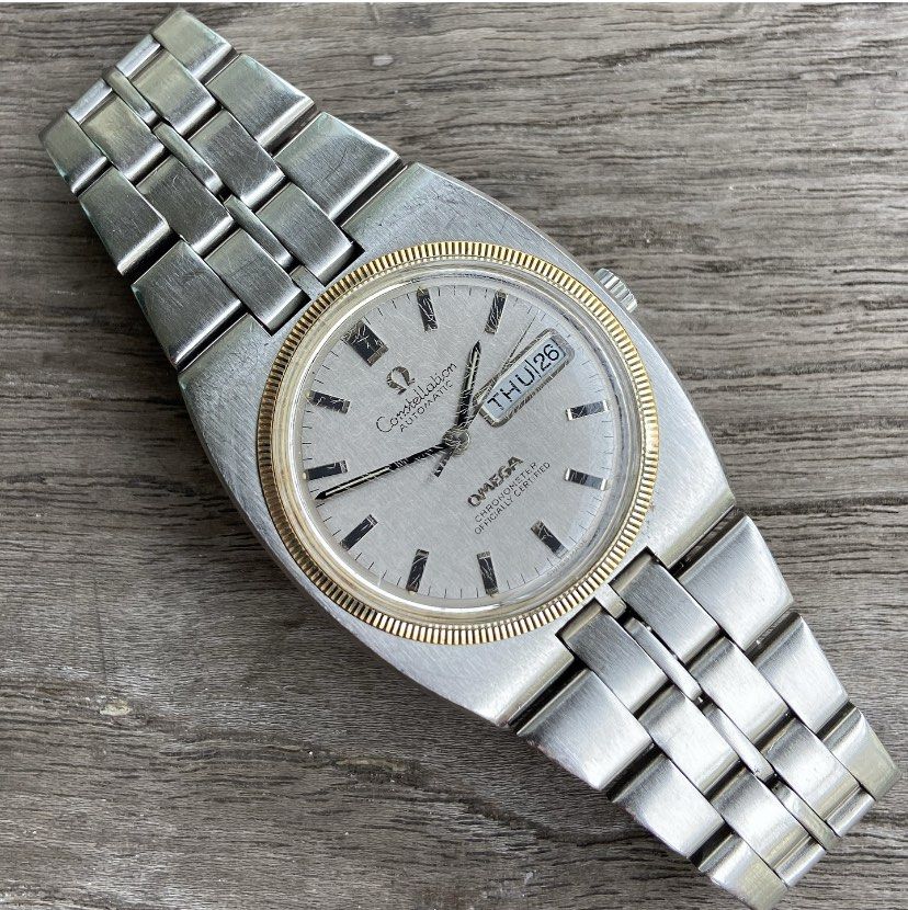 (Heavy Patina) Omega constellation chronometer JUMBO Day Date automatic ...