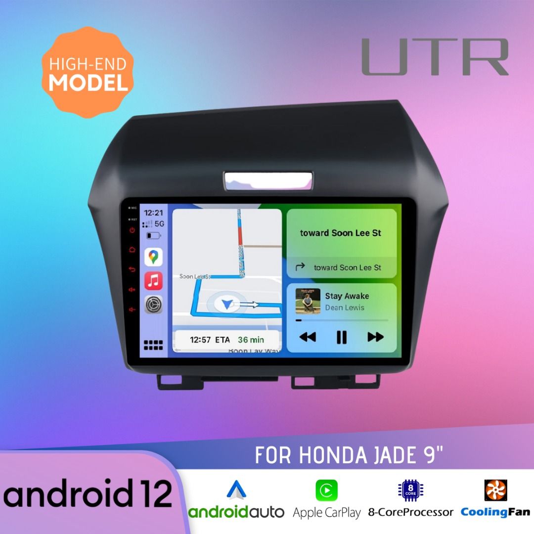 HIGH-END LATEST HONDA JADE 9 INCH ANDROID 12 PLAYER ANDROID HEAD UNIT ...
