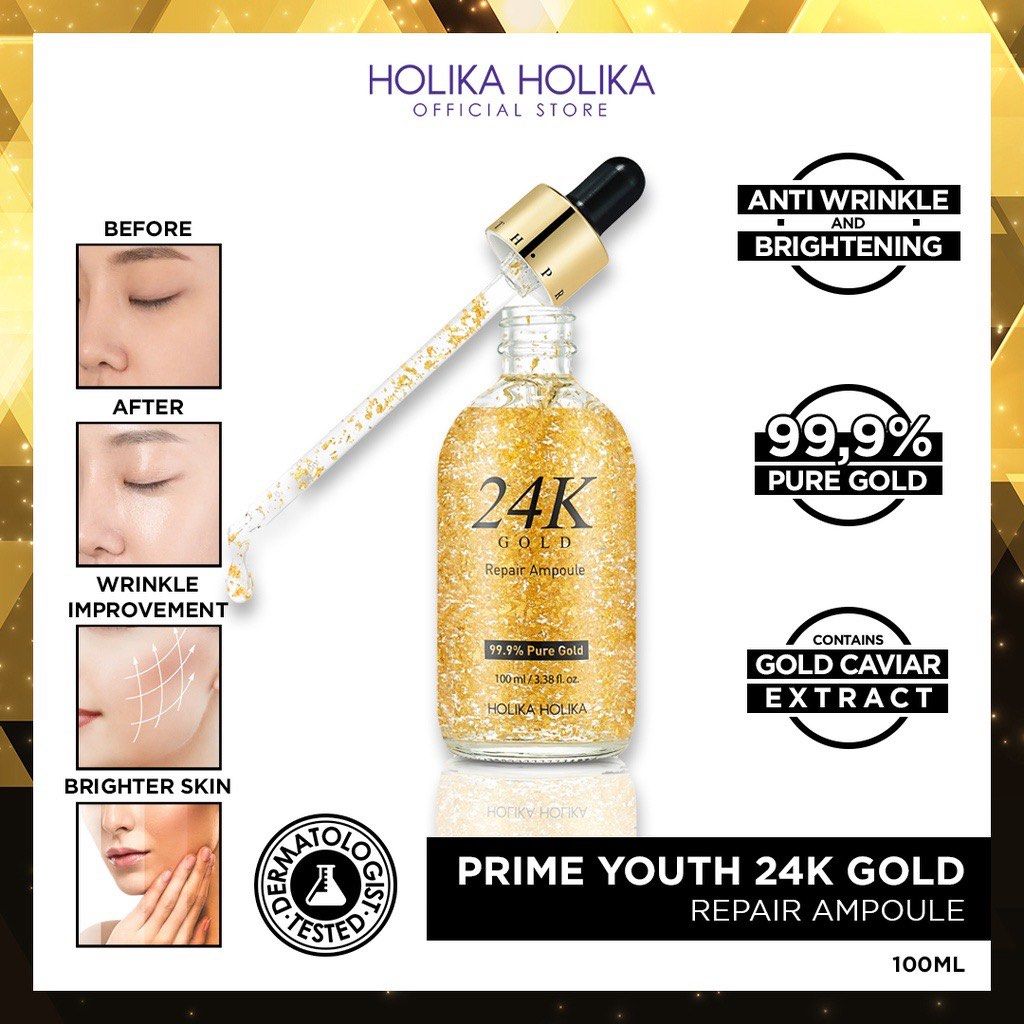 Holika holika prime youth 24k gold repair ampoule, Kesehatan & Kecantikan, Kulit, Sabun & Tubuh ...