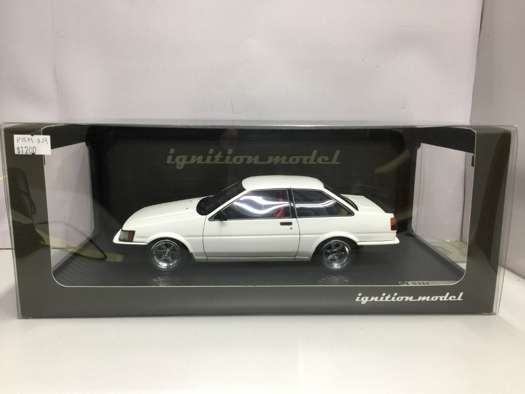 IGNITION MODEL IG 1/18 TOYOTA COROLLA LEVIN AE86 2-DOOR GT APEX WHITE (90554) (P15M-329), 興趣及遊戲 ...