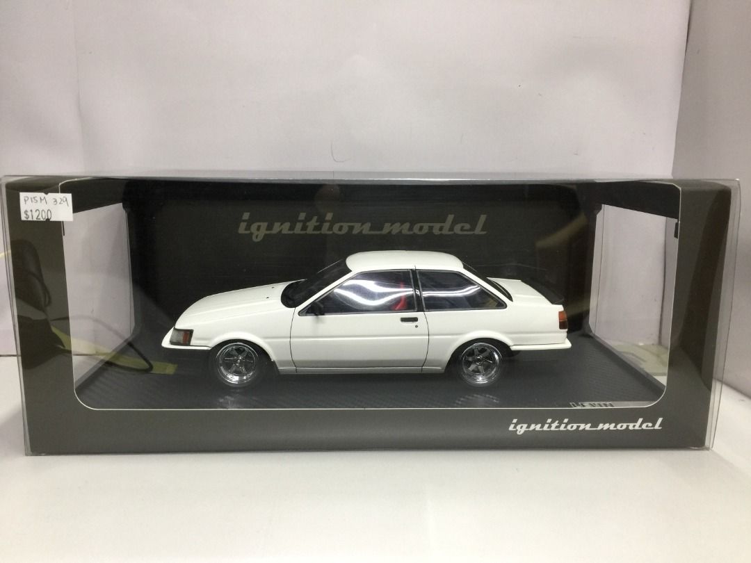IGNITION MODEL IG 1/18 TOYOTA COROLLA LEVIN AE86 2-DOOR GT APEX WHITE (90554) (P15M-329), 興趣及遊戲 ...