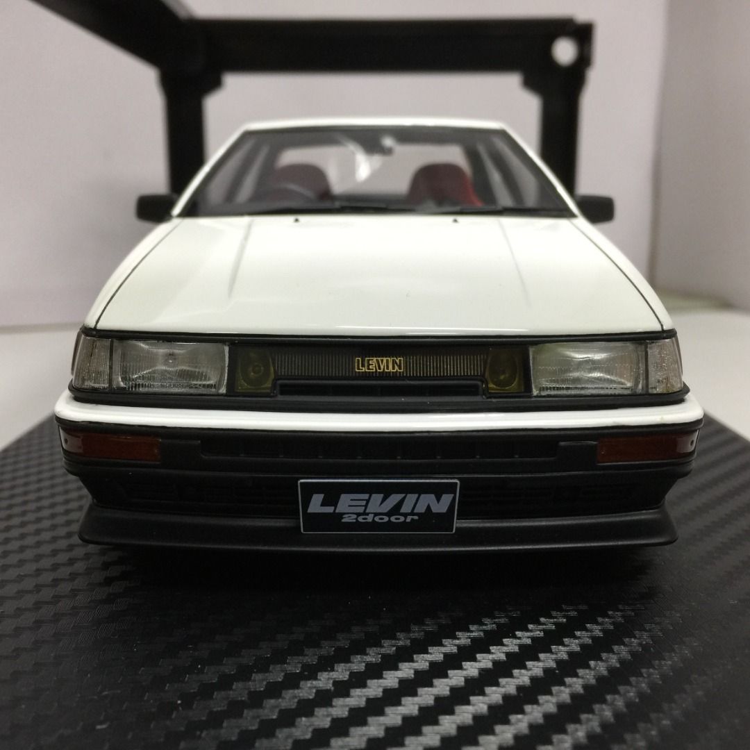 IGNITION MODEL IG 1/18 TOYOTA COROLLA LEVIN AE86 2-DOOR GT APEX WHITE (90554) (P15M-329), 興趣及遊戲 ...
