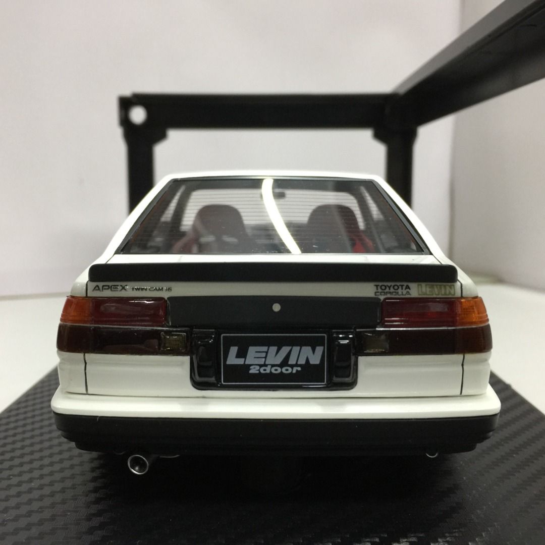 IGNITION MODEL IG 1/18 TOYOTA COROLLA LEVIN AE86 2-DOOR GT APEX WHITE (90554) (P15M-329), 興趣及遊戲 ...
