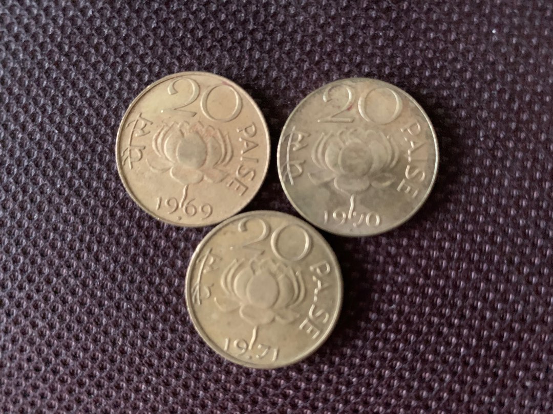 India 1969/70/71 20paise used coin, Hobbies & Toys, Memorabilia ...