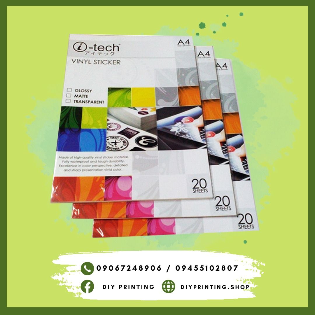 i-Tech Waterproof Printable Vinyl Sticker, Announcements on Carousell