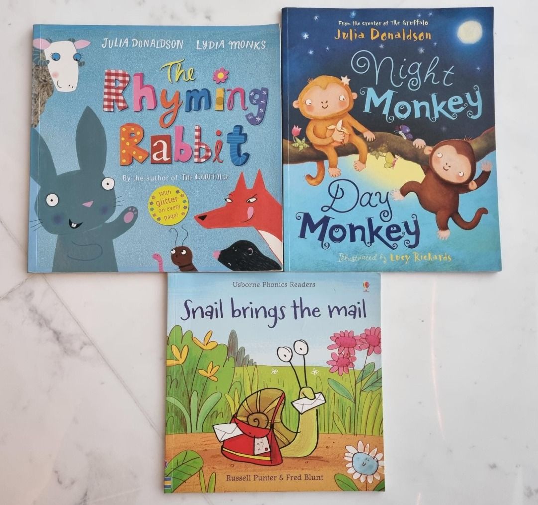 Julia Donaldson Bundle: The Rhyming Rabbit + Night Monkey, Day Monkey ...