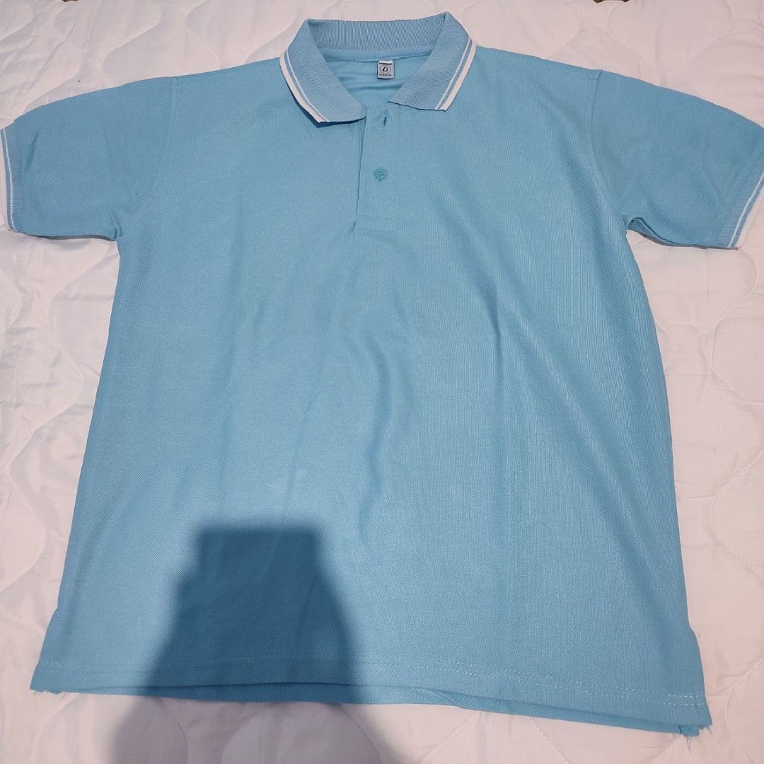 Kaos Polo Biru Muda - Polo shirt sky blue, Fesyen Pria, Pakaian ...