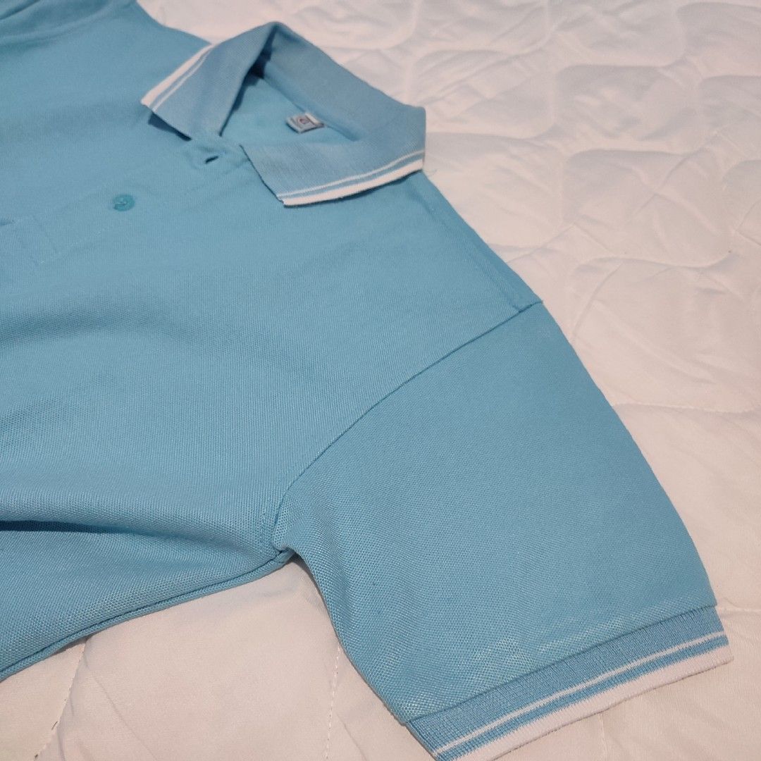 Kaos Polo Biru Muda - Polo shirt sky blue, Fesyen Pria, Pakaian ...