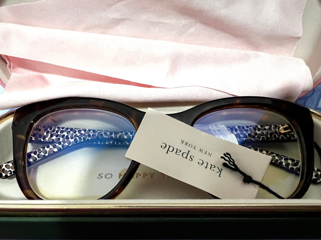 KATE SPADE Authentic Reading Eyeglasses (Blue light blocker, with +0.00 ...