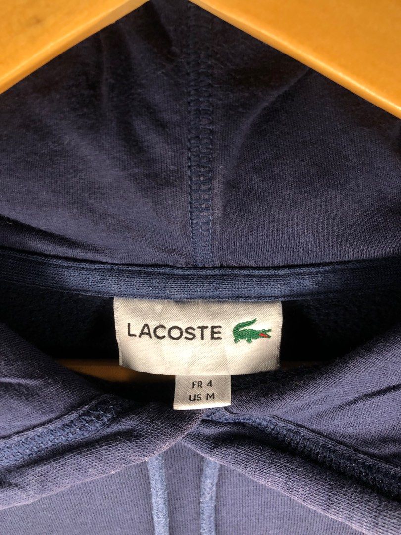 Lacoste Pastel Navy Blue Monotone Hoodie, Men's Fashion, Tops & Sets ...
