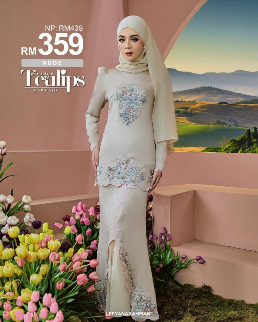 Leeyanarahman Mermaid pink L and nude L, Women's Fashion, Muslimah ...