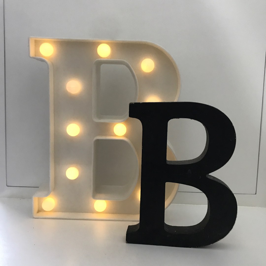 Letter B Light with free Letter B Stand, Furniture & Home Living, Home ...
