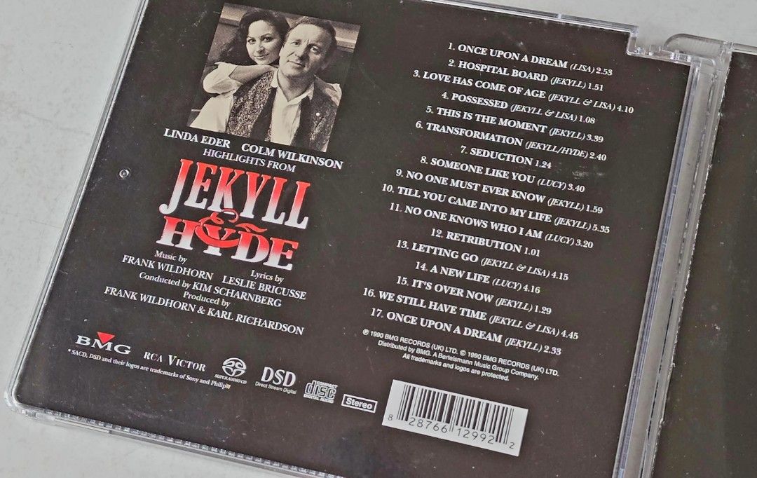 Linda Eder & Colm Wilkinson ~ Jekyll & Hyde ( HYBRID SACD VERSION ) CD, Hobbies & Toys, Music ...