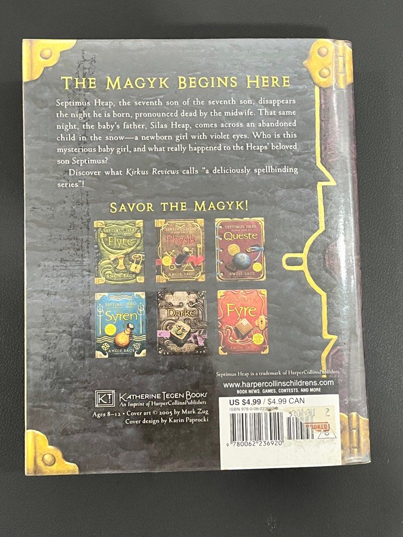 Magyk by Angie Sage (Septimus Heap: Book One), Hobbies & Toys, Books ...