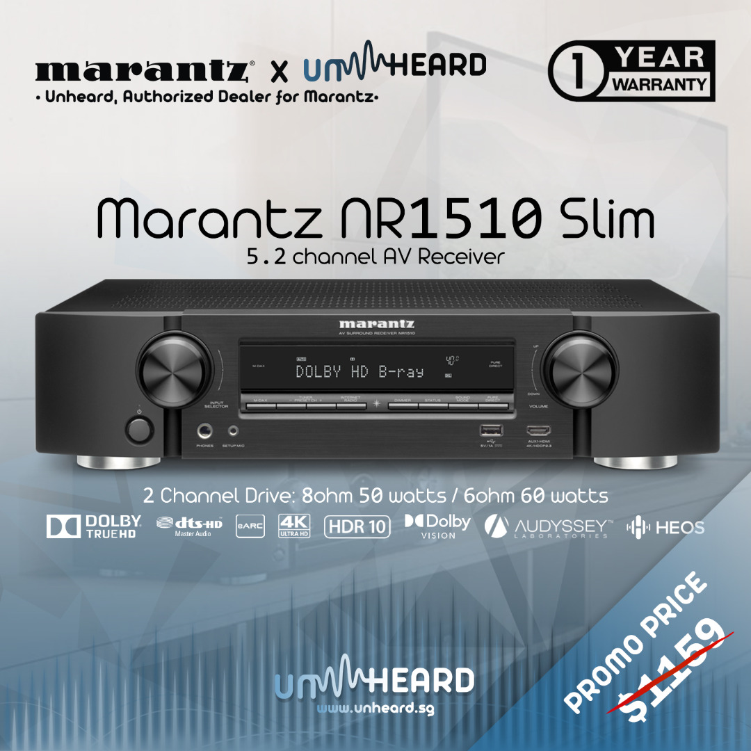 Marantz NR1510 Slim AV Receiver 5.2 Amplifier Not Onkyo AV Receiver, Audio, Soundbars, Speakers ...