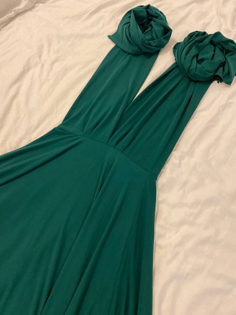 MEG green infinity gown, Women's Fashion, Dresses & Sets, Evening ...