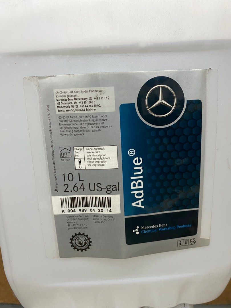 Mercedes Benz original adblue 10L, Car Accessories, Car Workshops ...