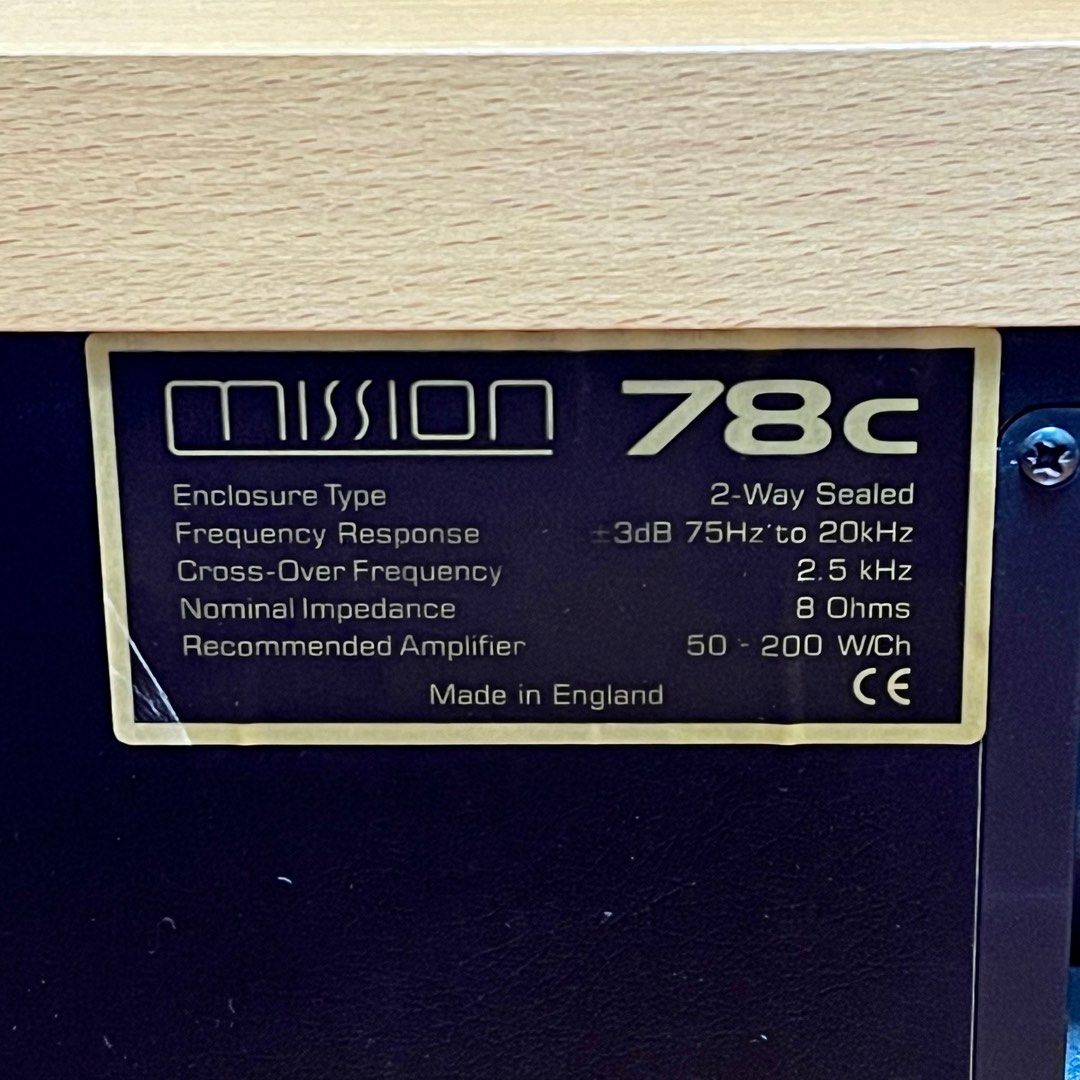 英國 Mission 78C 中置喇叭, 音響器材, Soundbar、揚聲器、藍牙喇叭、耳擴 - Carousell