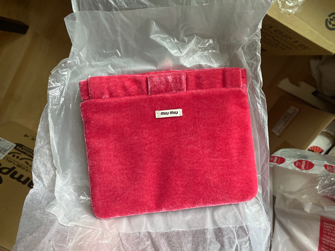 miu miu pouch red & cute, Women's Fashion, Bags & Wallets, Purses ...