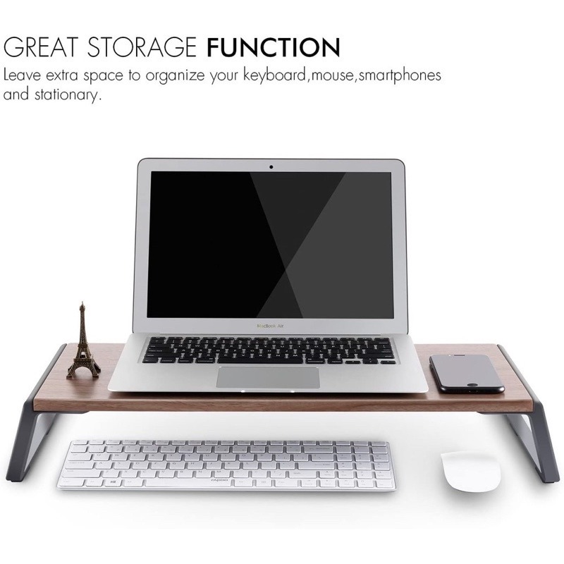 Monitor Stand Riser w/ Metal Feet for Computer Laptop TV LCD Display ...