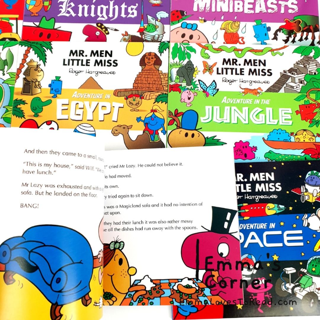 Mr. Men & Little Miss Adventures Collection 12 Books Box Set by Roger ...