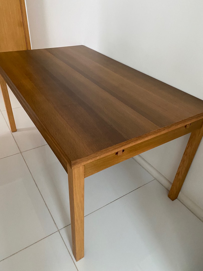 Muji Solid Oak Extendable Dining Table, Furniture & Home Living ...