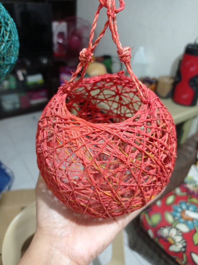 Native Abaca Balls Hanging Decor, Furniture & Home Living, Home Decor ...