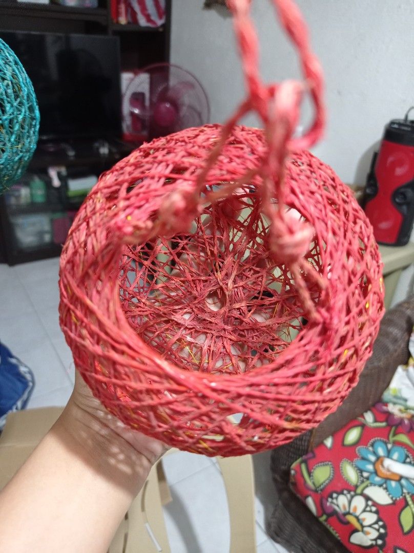 Native Abaca Balls Hanging Decor, Furniture & Home Living, Home Decor ...