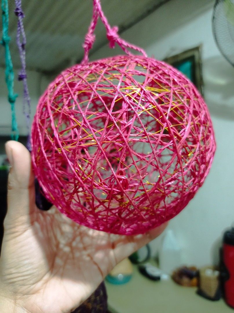 Native Abaca Balls Hanging Decor, Furniture & Home Living, Home Decor ...