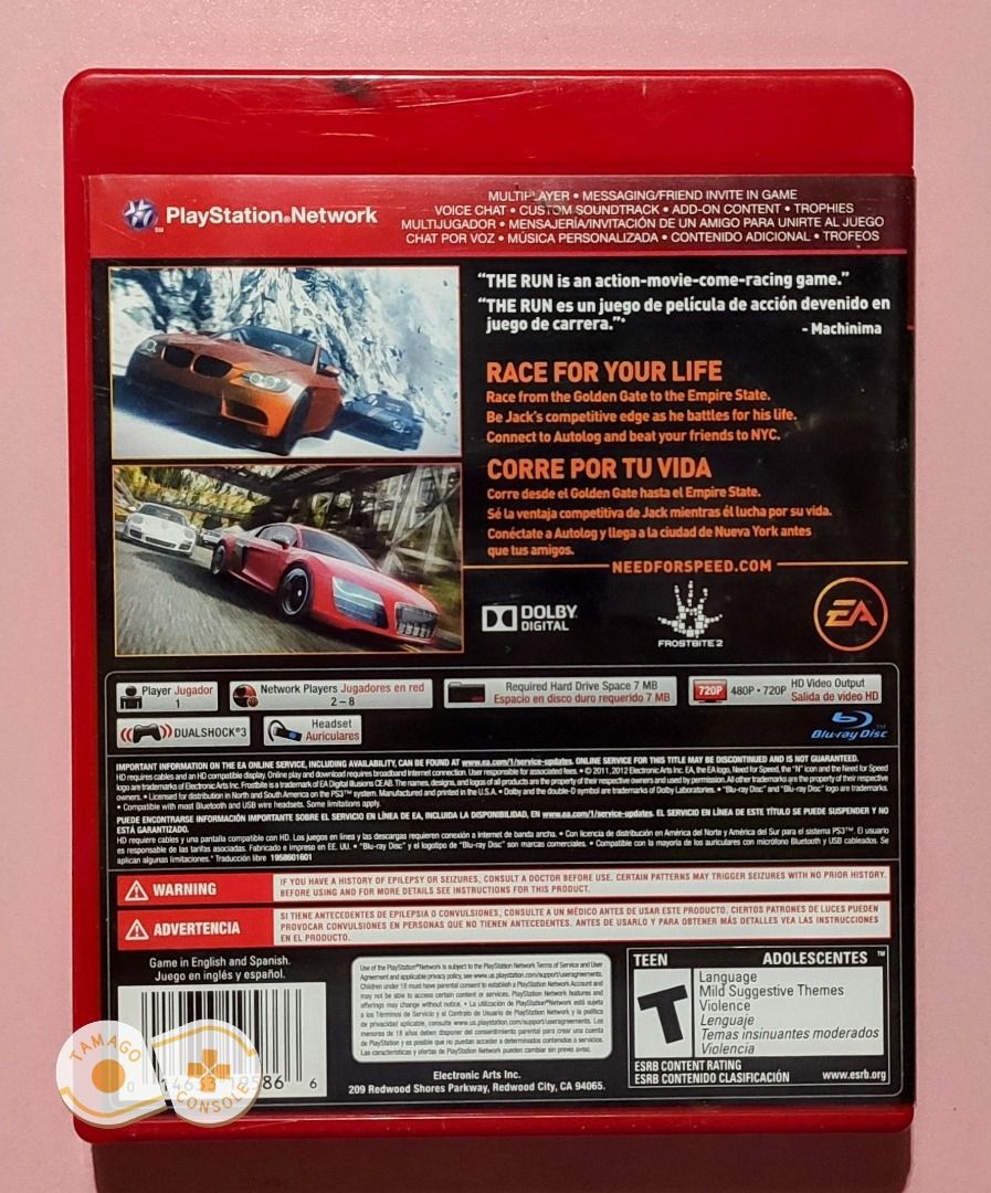 Need For Speed: The Run - [PS3 Game] [ENGLISH Language] [CIB / Complete ...