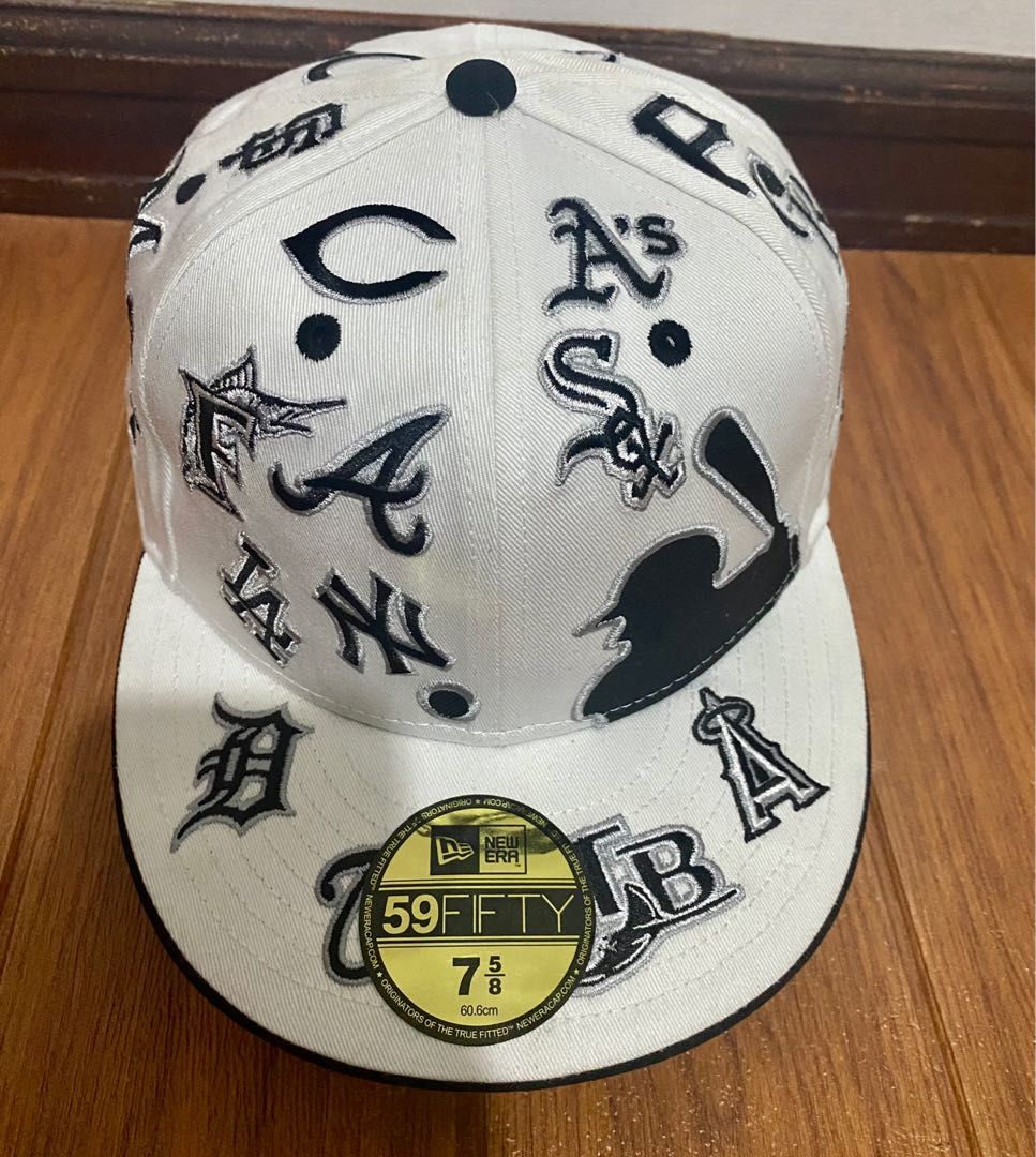 New Era all over patch 59fifty MLB white, Men's Fashion, Watches ...