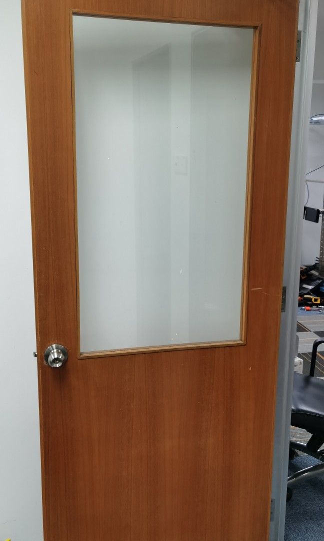 Office Half Glass Door 3x7 Half Glass Pintu Kayu (33-6/ 8" x 82 ...