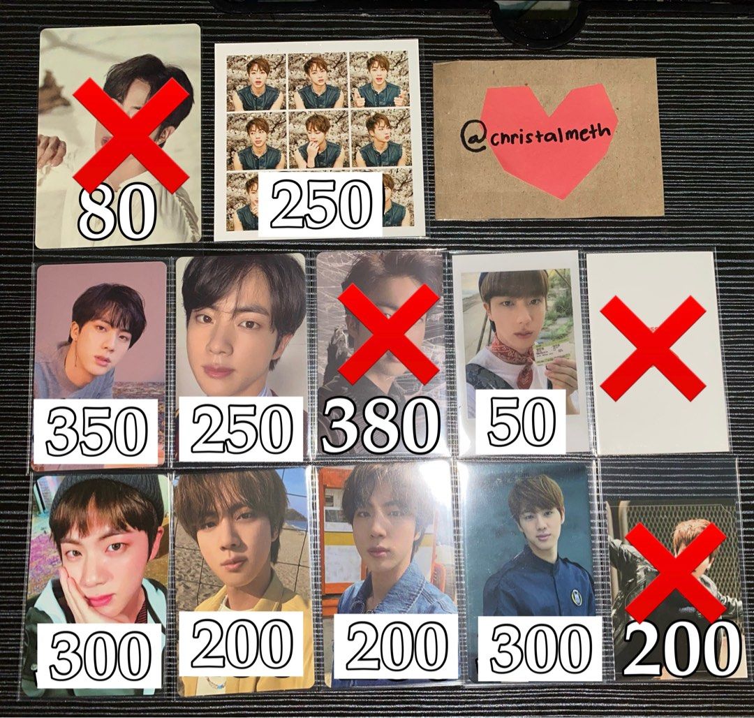 Official BTS JIN Photocards on Carousell