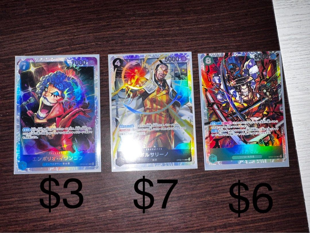 One Piece TCG Trading Card OP-02 paramount ward cards, Hobbies & Toys ...