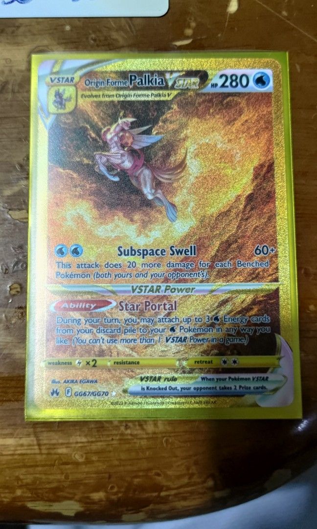 Origin Forme Palkia Gold Rare Crown Zenith, Hobbies & Toys, Toys ...