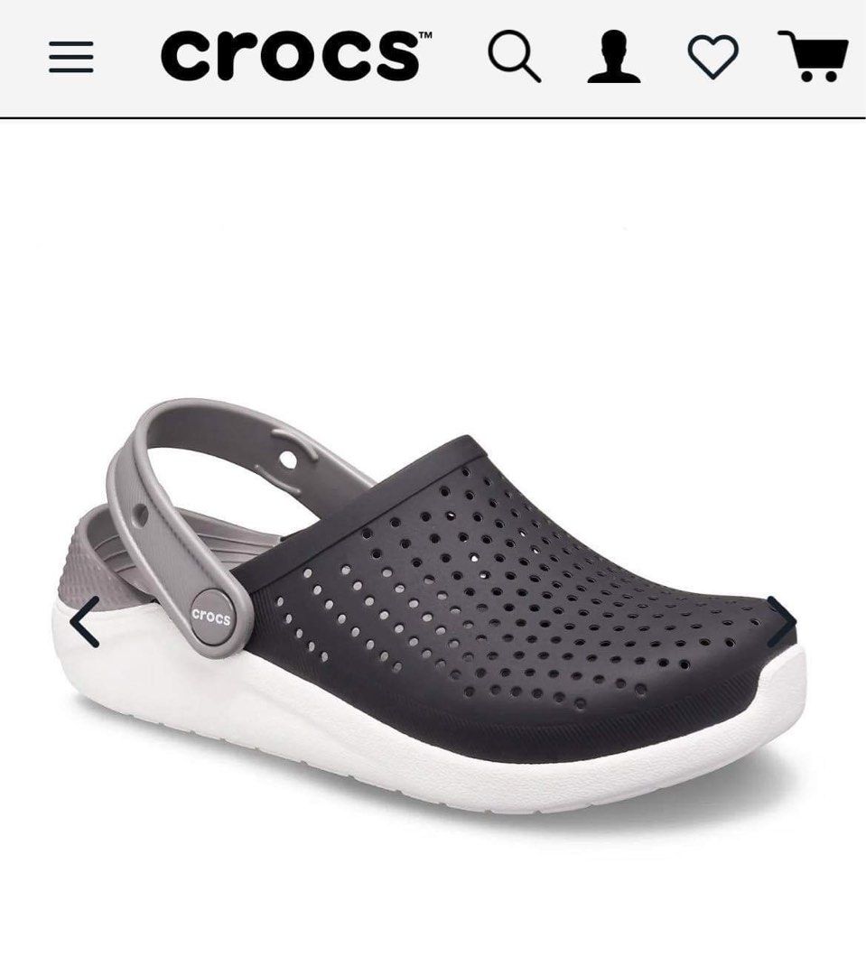 Original Crocs LiteRide Clog Color: Black Smoke Size: US 6 | M6 | W8 (Unisex), Men's Fashion ...