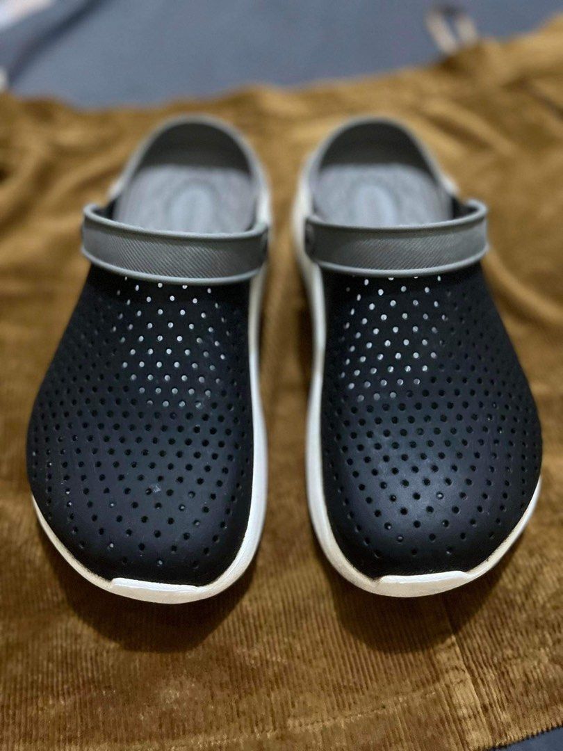 Original Crocs LiteRide Clog Color: Black Smoke Size: US 6 | M6 | W8 (Unisex), Men's Fashion ...