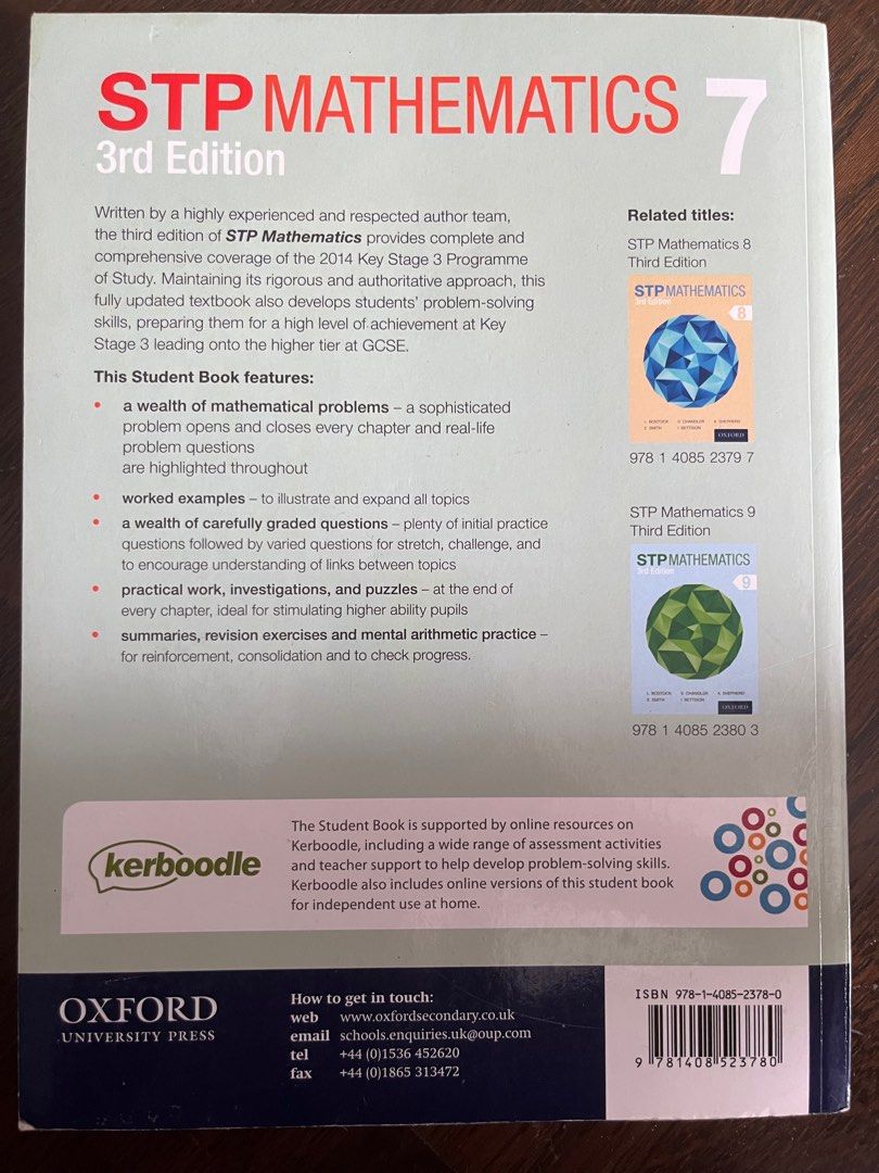 Oxford stp mathematics 7 3rd edition, Hobbies & Toys, Books & Magazines ...