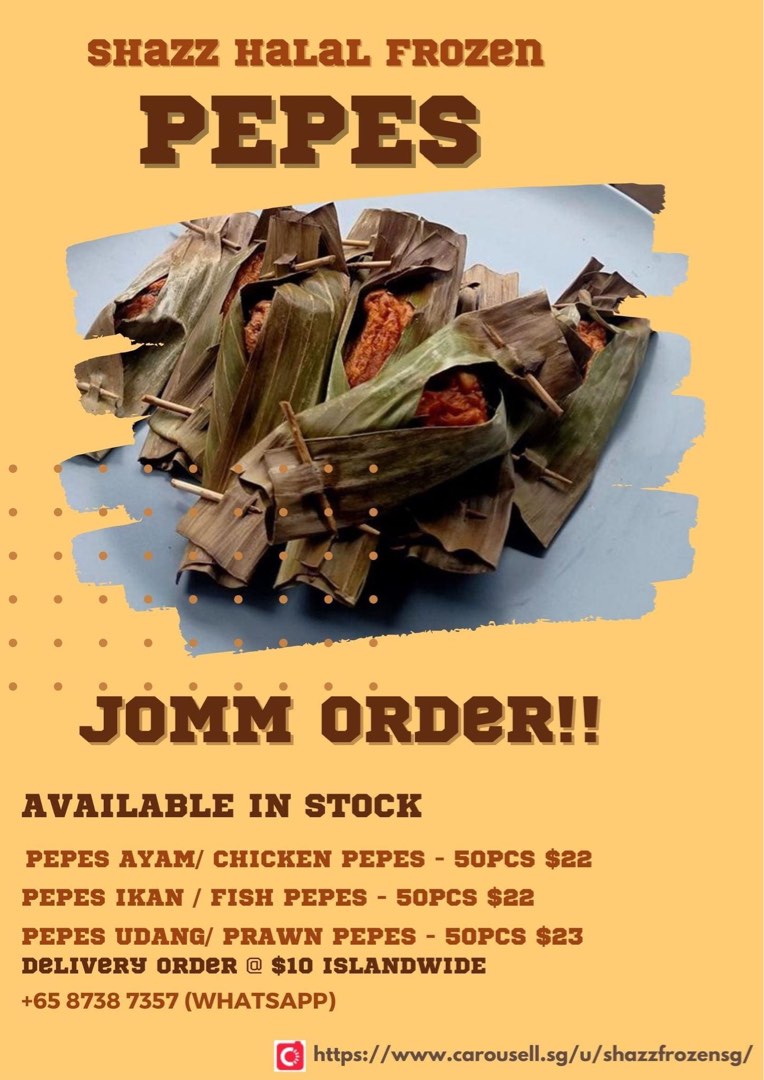 Pepes Ayam & Pepes Ikan - 50pcs (Halal BBQ), Food & Drinks, Chilled ...